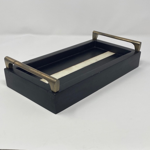 unknown | Bath | Elegant Black And Gold Bath Tray | Poshmark